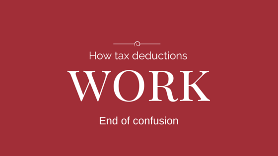 How tax deductions work : End of confusion